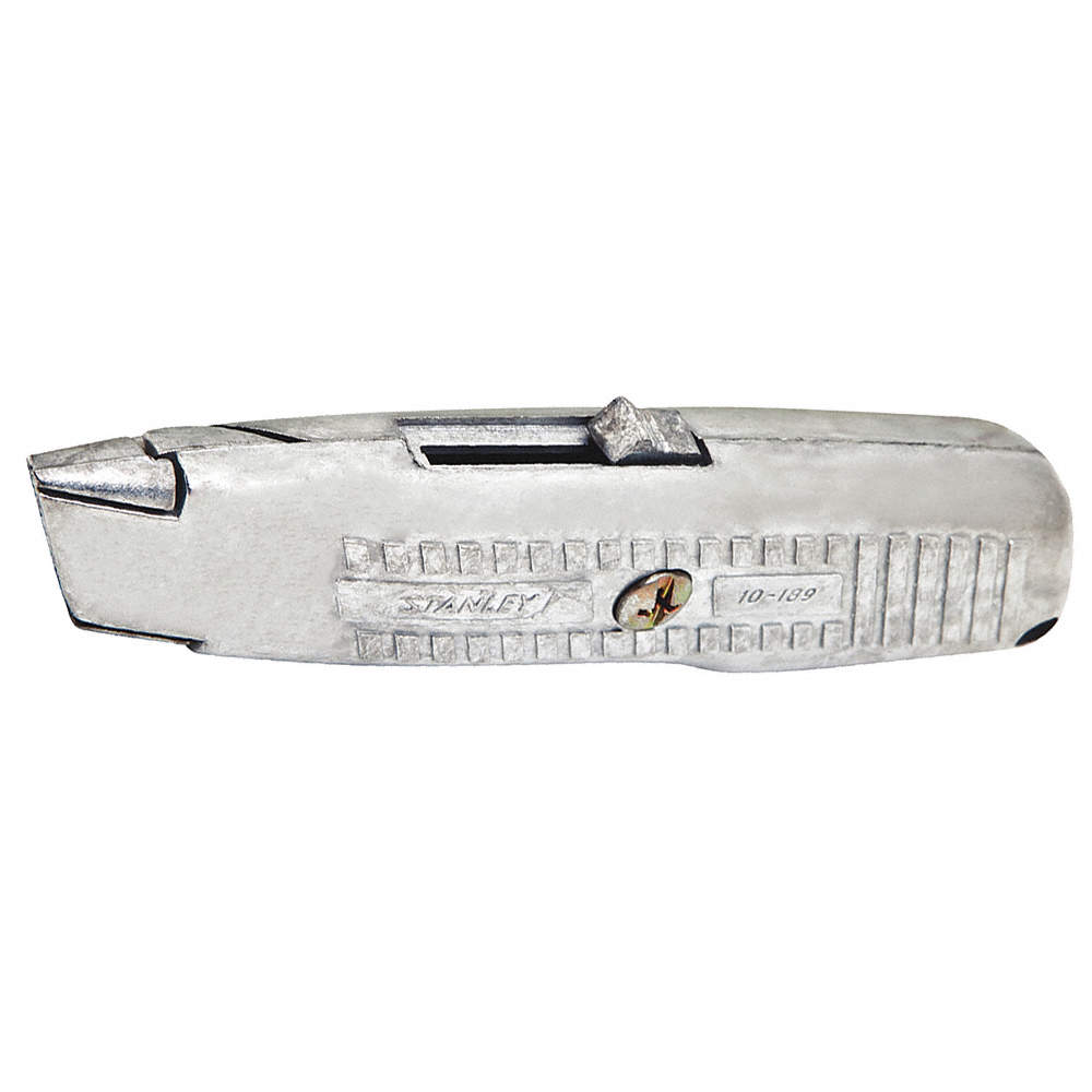 Navaja de Seguridad Retraccion Manual Acero Mango Gris